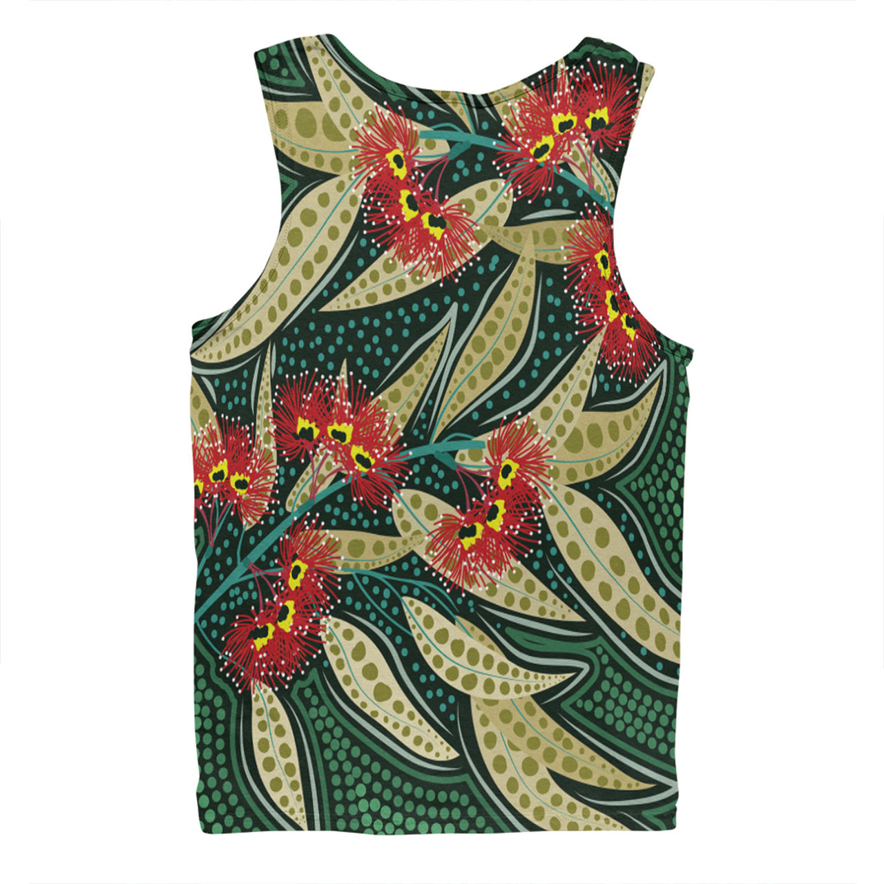 Australia Flowers Aboriginal Men Singlet - Aboriginal Dot Art of ...