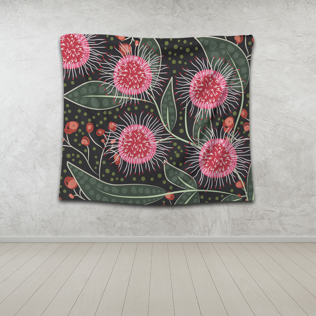 Australia Flowers Aboriginal Tapestry - Aboriginal Style Australian ...