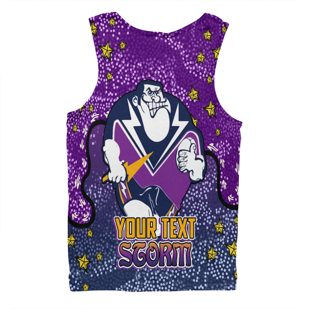Melbourne Storm Custom Men Singlet - Team With Dot And Star Patterns ...