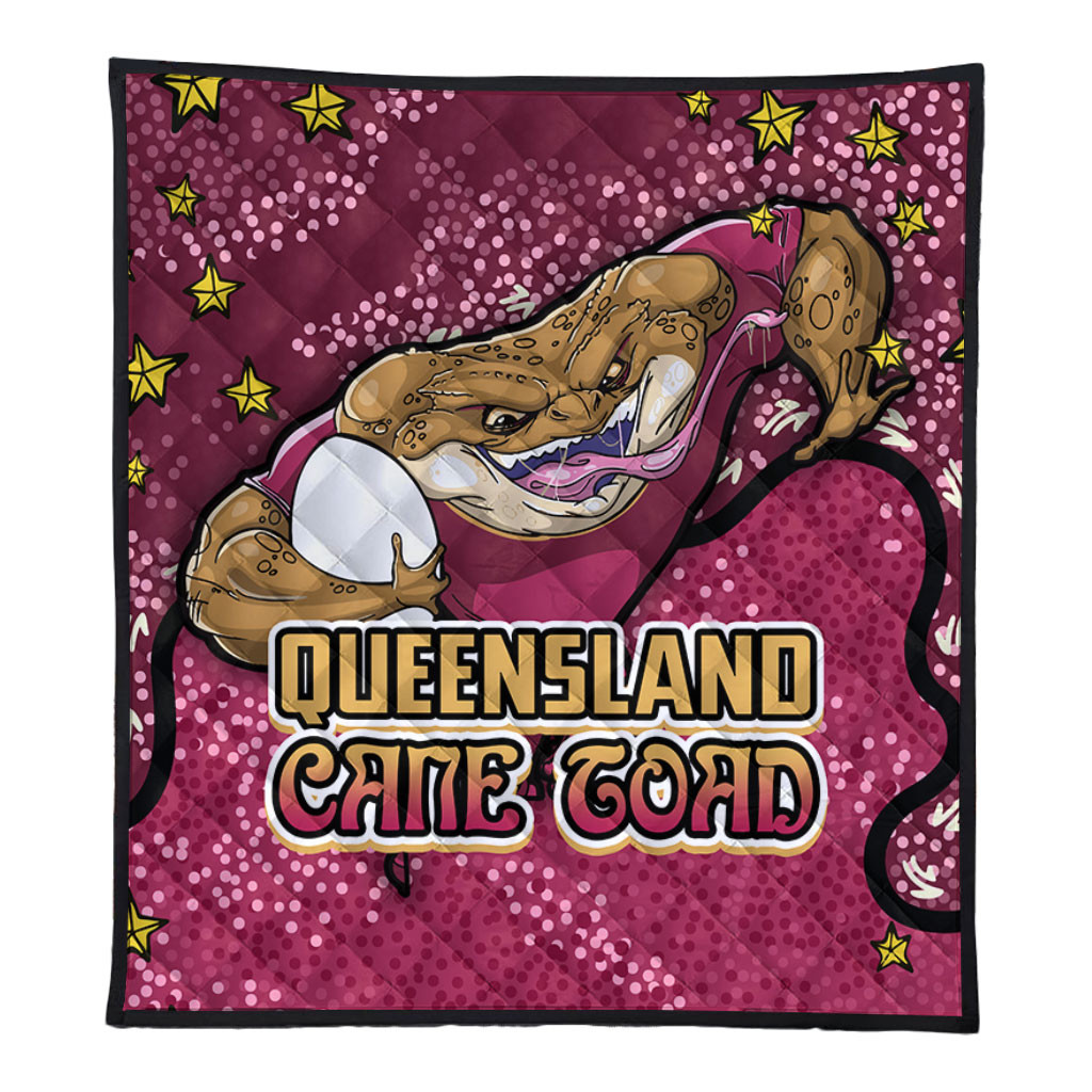 Queensland Cane Toads Custom Quilt - Team With Dot And Star Patterns ...
