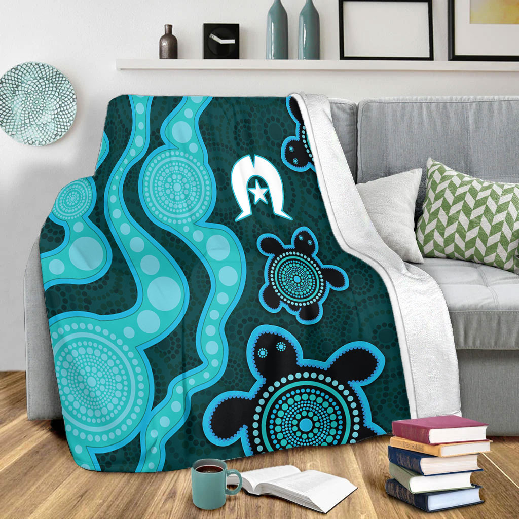 Australia Aboriginal Turtles Torres Strait Islands Blanket - Blue ...