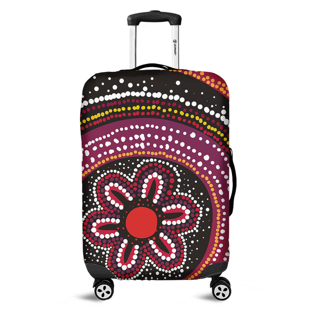 Australia Dot Painting Inspired Aboriginal Luggage Cover - Aboriginal ...