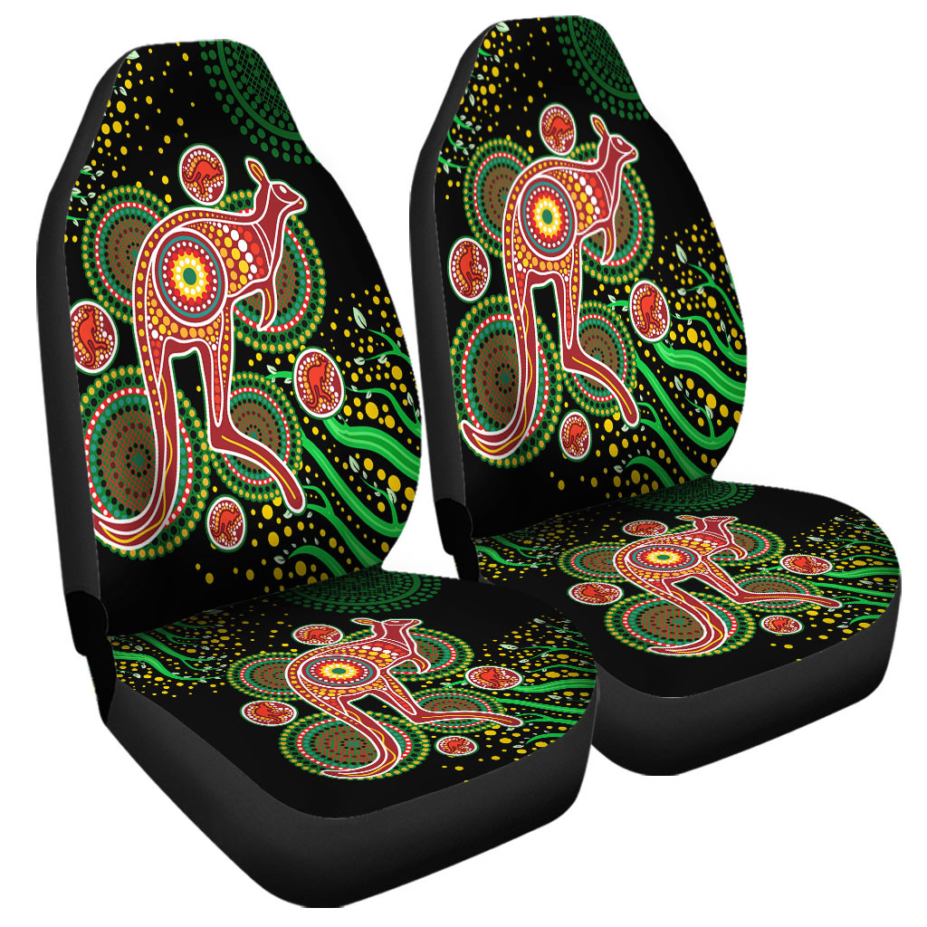 Australia Animals Aboriginal Car Seat Cover - Aboriginal Plant With ...