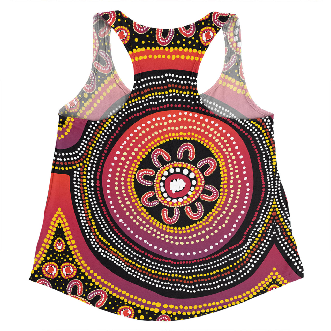 Australia Aboriginal Women Racerback Singlet - Aboriginal Dot Art ...