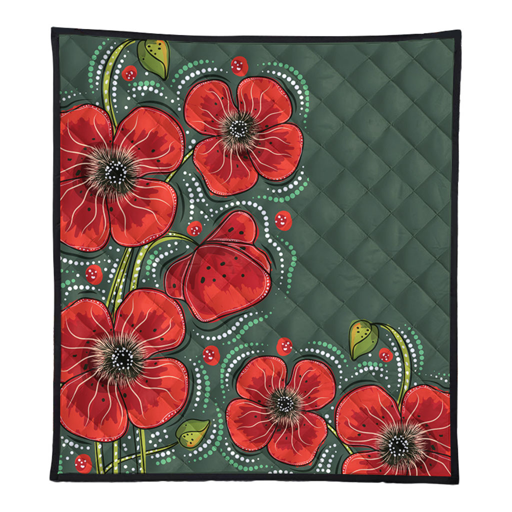 Australia Aboriginal Quilt - Aboriginal Style Australian Poppy Flower ...