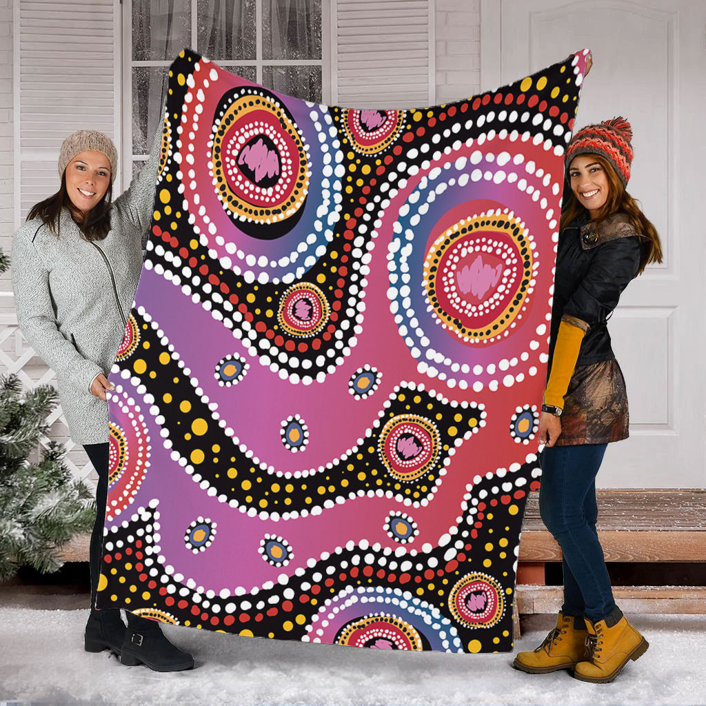 Australia Aboriginal Blanket - Aboriginal Background Featuring Dot ...