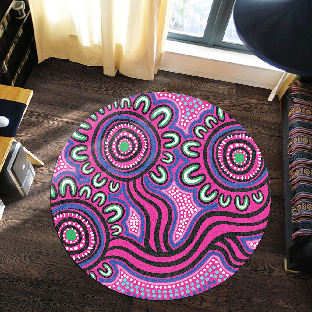Australia Aboriginal Round Rug - Dot Patterns From Indigenous ...