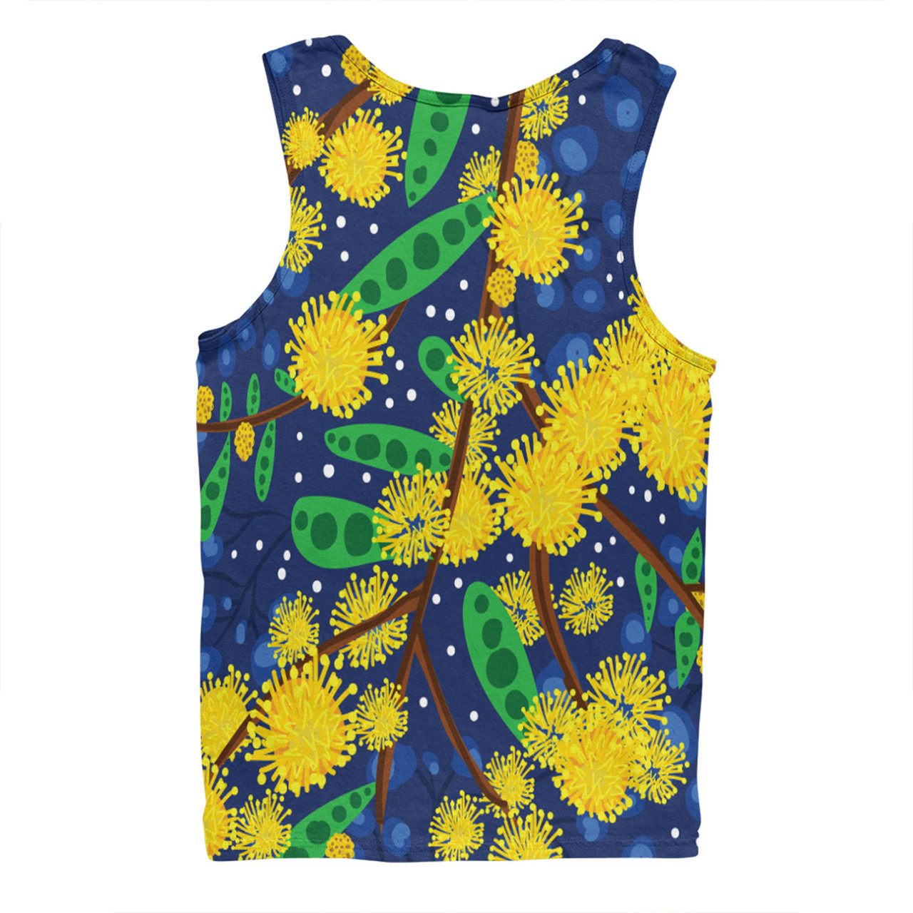 Australia Aboriginal Men Singlet - Australian Yellow Wattle Flower ...