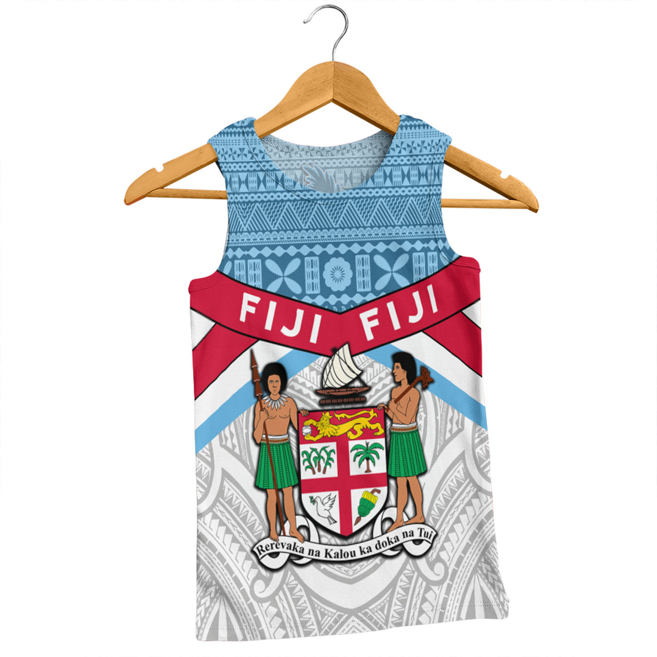Australia South Sea Islanders Men Singlet - Fiji In Fijian Tapa Pattern ...