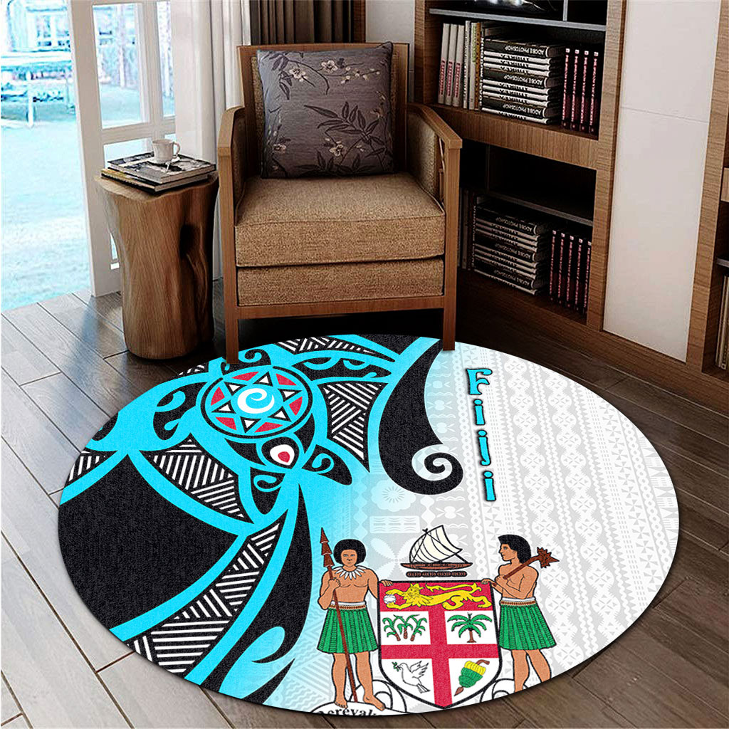 Australia South Sea Islanders Round Rug - Fiji With Polynesian Tapa ...