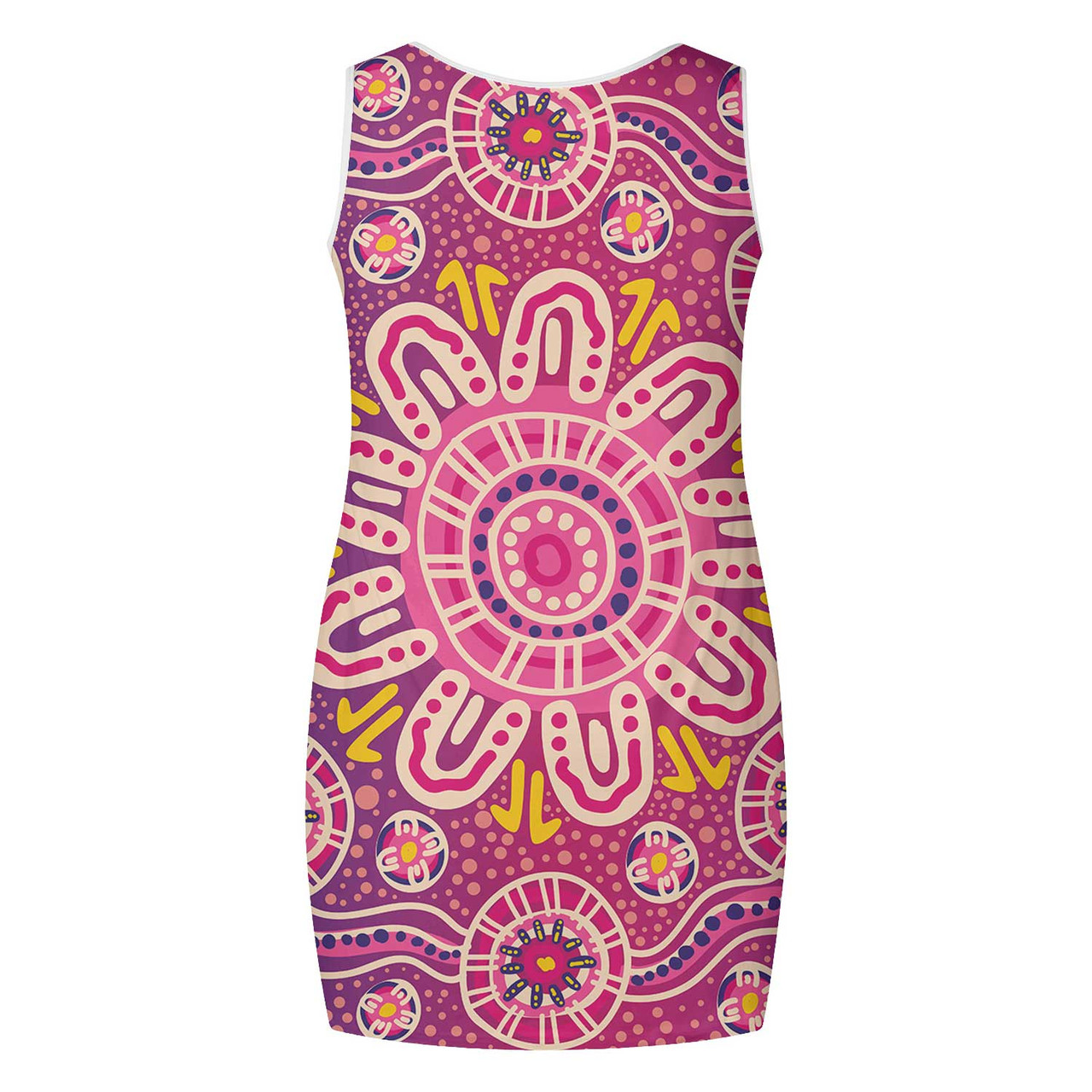 Australia Aboriginal Sleeveless Mini Dress - Aboriginal Inspired Dot ...