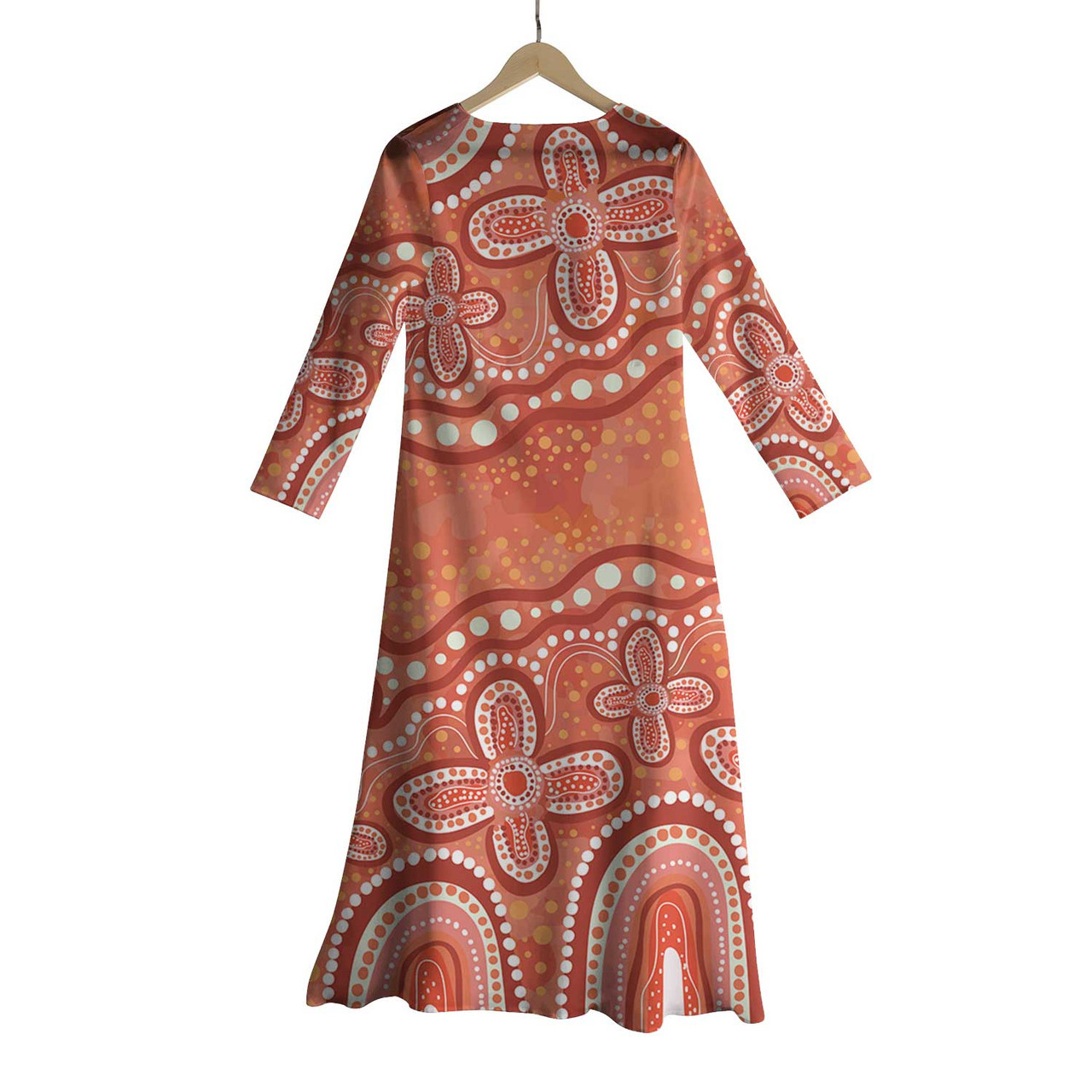 Australia Aboriginal Beach Dress - Dot painting illustration in ...