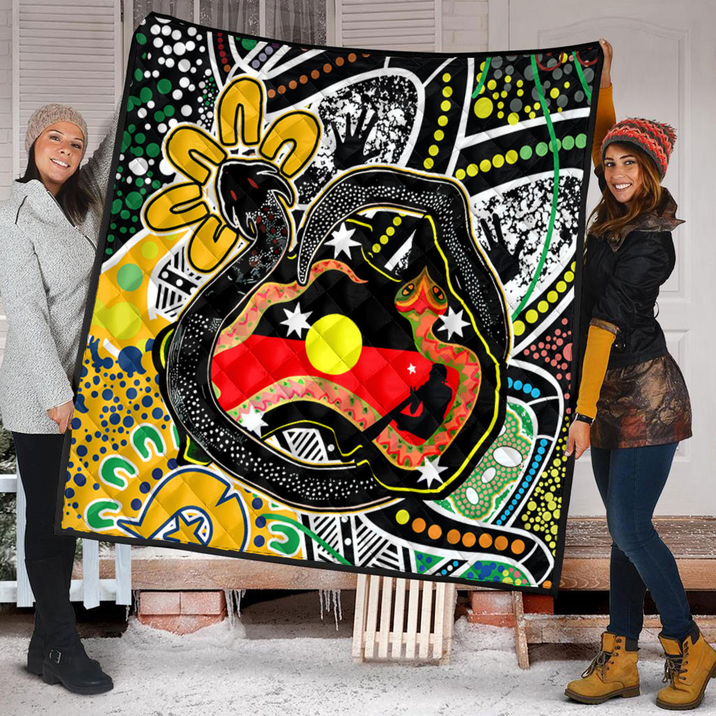 Australia Rainbow Serpent Aboriginal Quilt - Dreamtime Rainbow Serpent ...