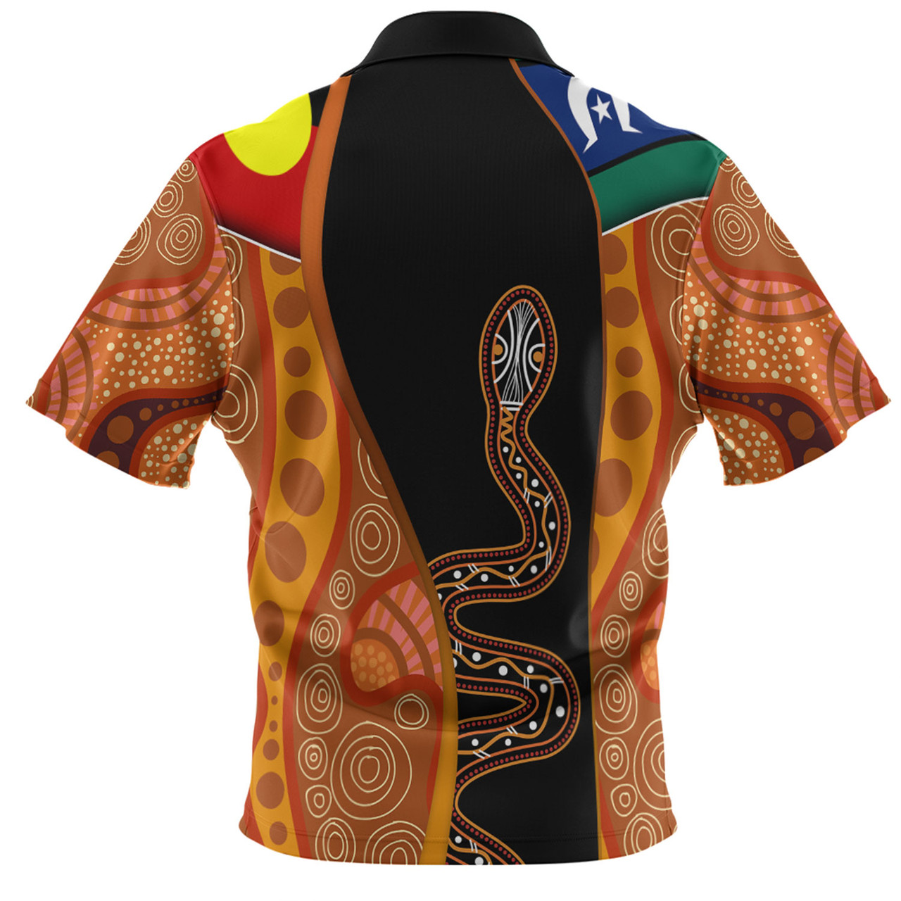 Australia Aboriginal Custom Polo Shirt - Indigenous Rainbow Serpent ...