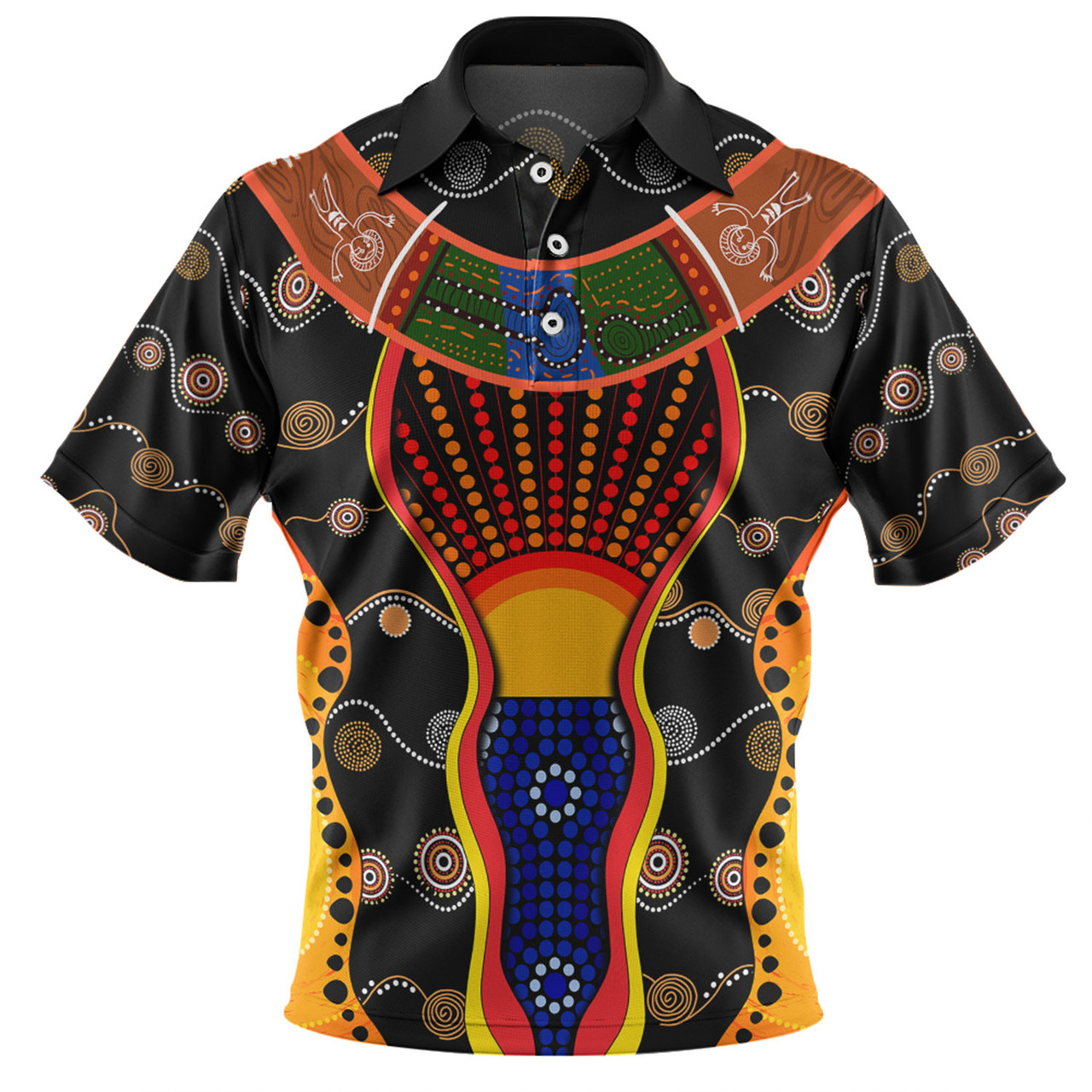Australia Aboriginal Custom Polo Shirt - Indigenous Dot With Boomerang ...