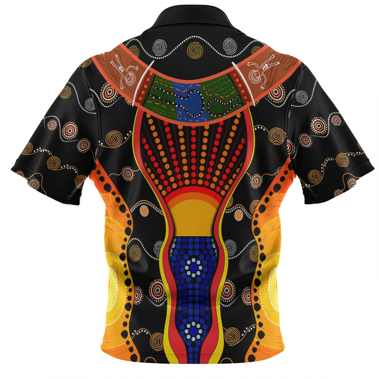 Australia Aboriginal Custom Polo Shirt - Indigenous Dot With Boomerang ...