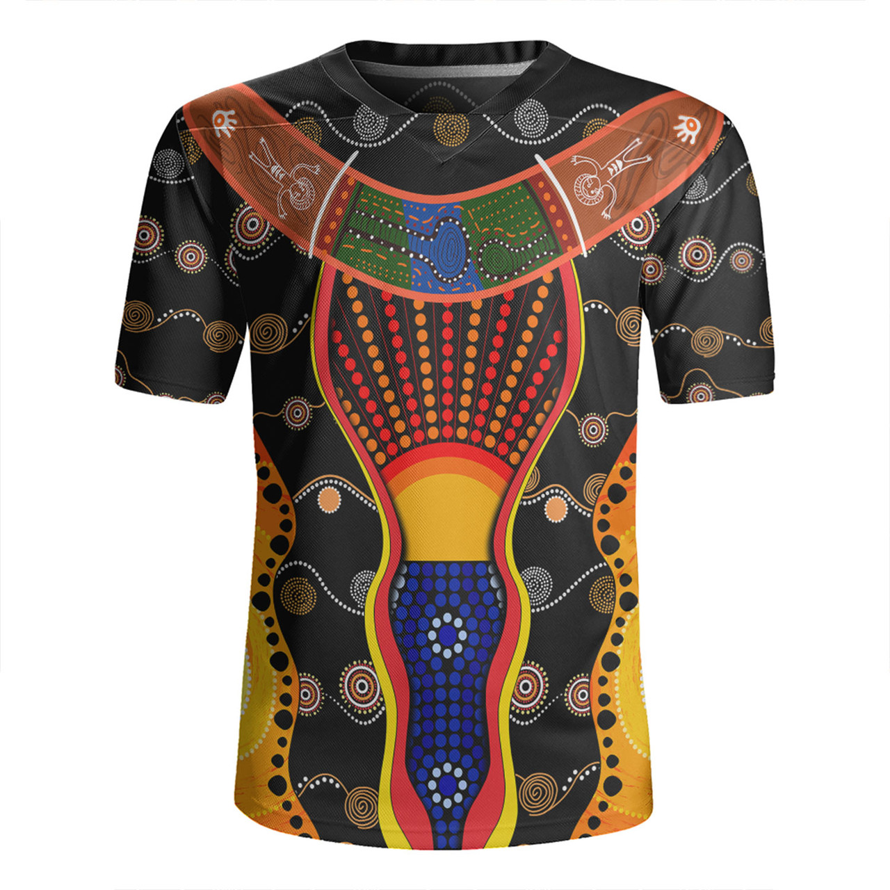 Australia Aboriginal Custom Rugby Jersey - Indigenous Dot With ...
