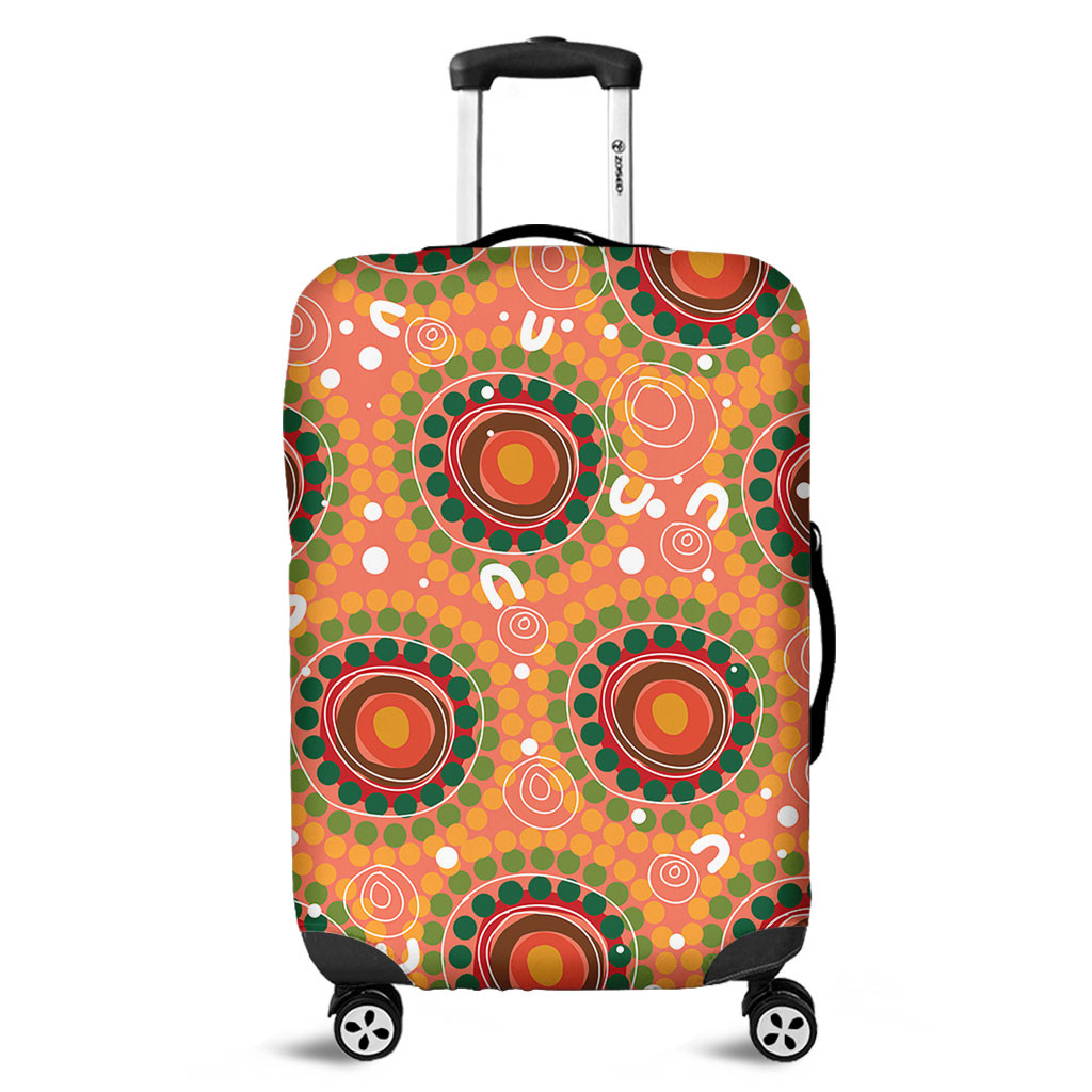 Australia Aboriginal Luggage Cover - Abstract Seamless Pattern With ...