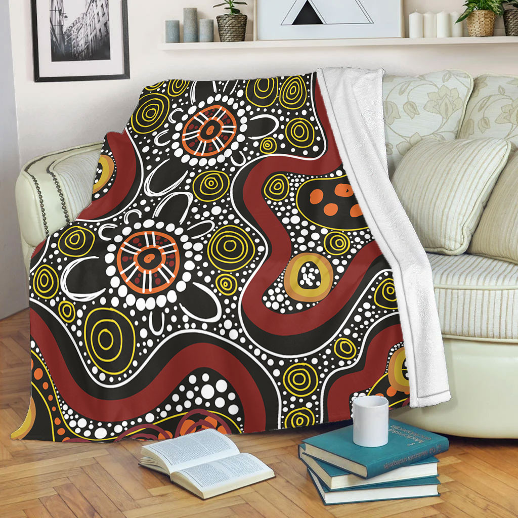 Australia Aboriginal Blanket - Illustration Based On Aboriginal Style ...