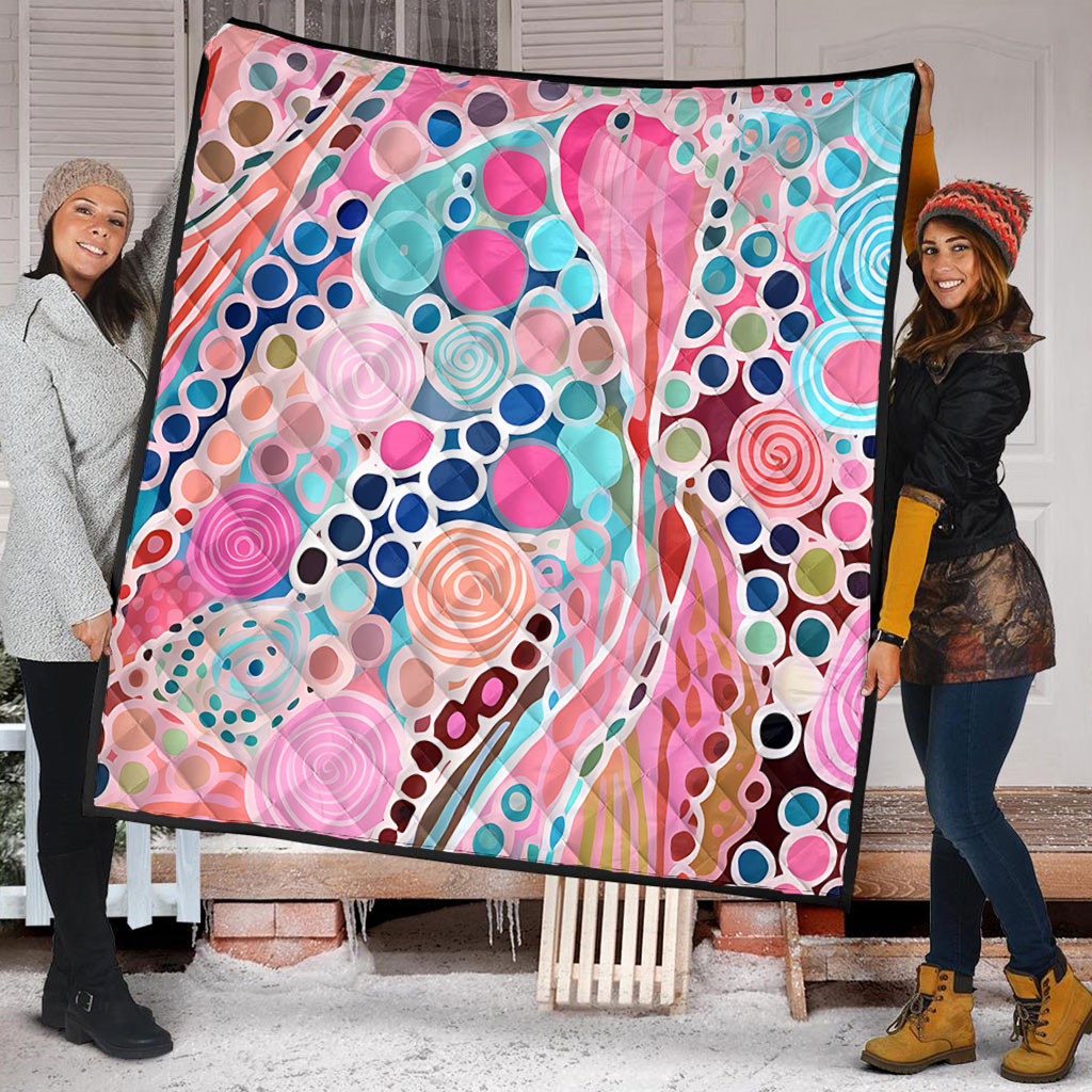 Australia Aboriginal Quilt - Australian Aboriginal Art Vivid Pastel ...