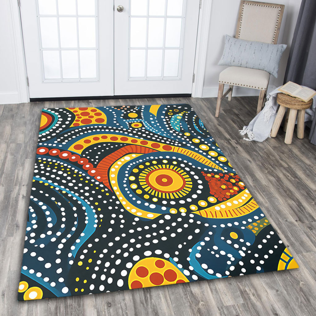 Australia Aboriginal Area Rug - Traditional Australian Aboriginal ...