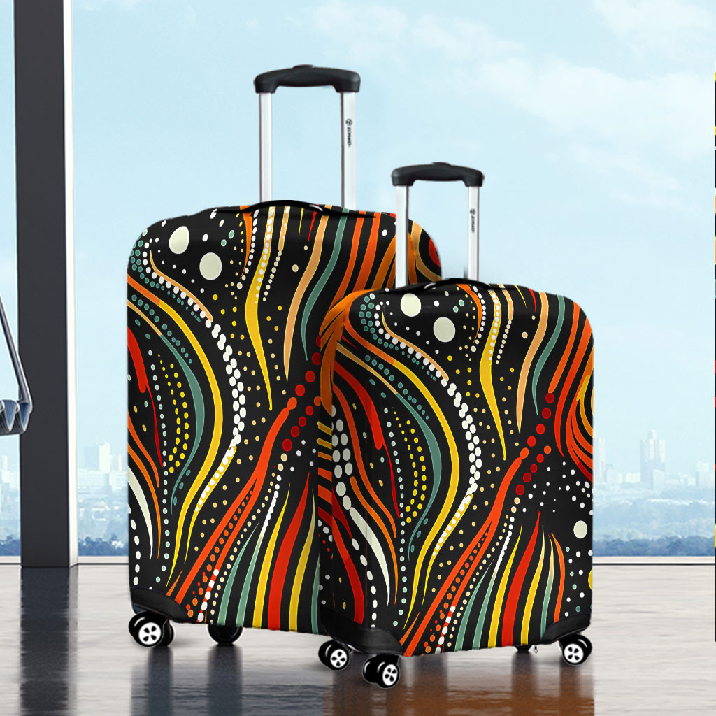 Australia Aboriginal Luggage Cover - Traditional Australian Aboriginal ...