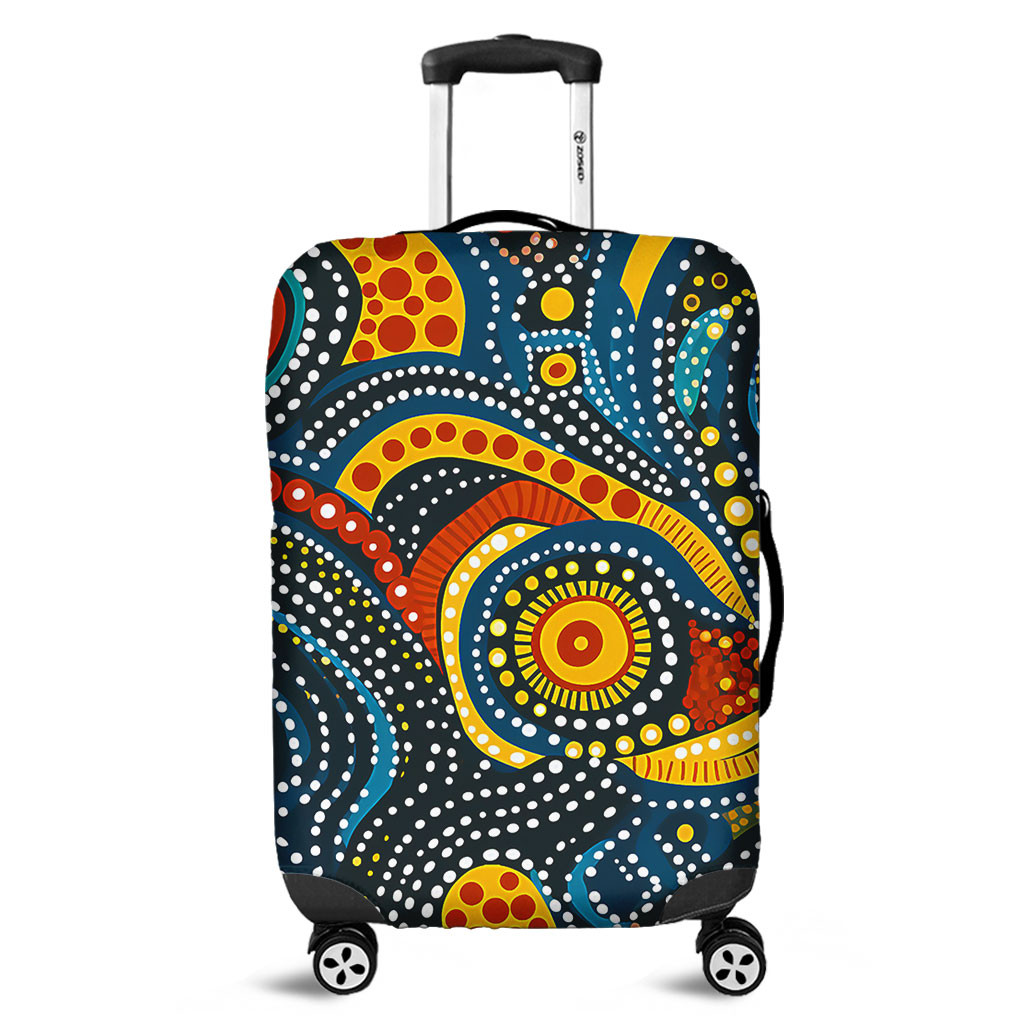 Australia Aboriginal Luggage Cover - Traditional Australian Aboriginal ...