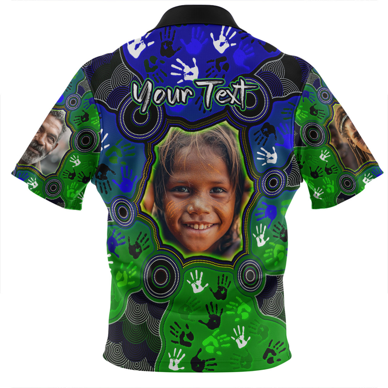 Australia Torres Strait Islands Custom Zip Polo Shirt - Aboriginal Dot ...