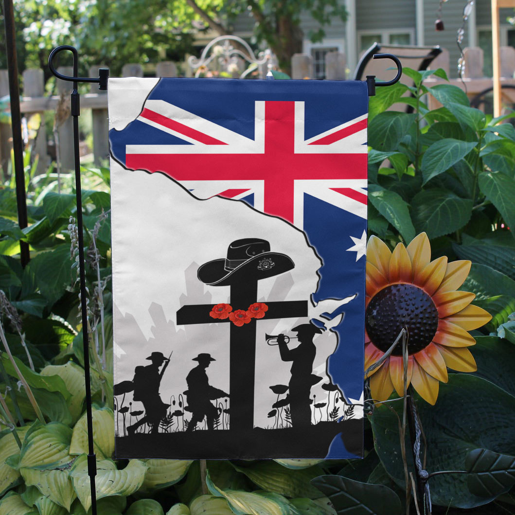 Australia Anzac Flag - Anzac Day With Map And Flag Australia