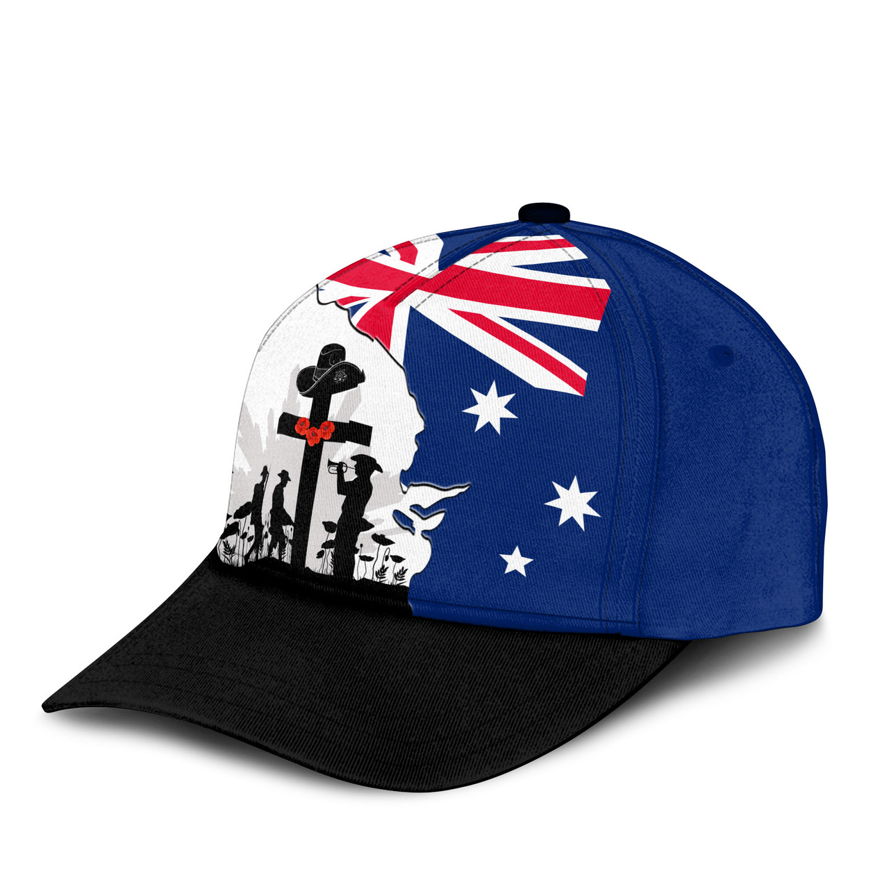 Australia Anzac Cap - Anzac Day With Map And Flag Australia