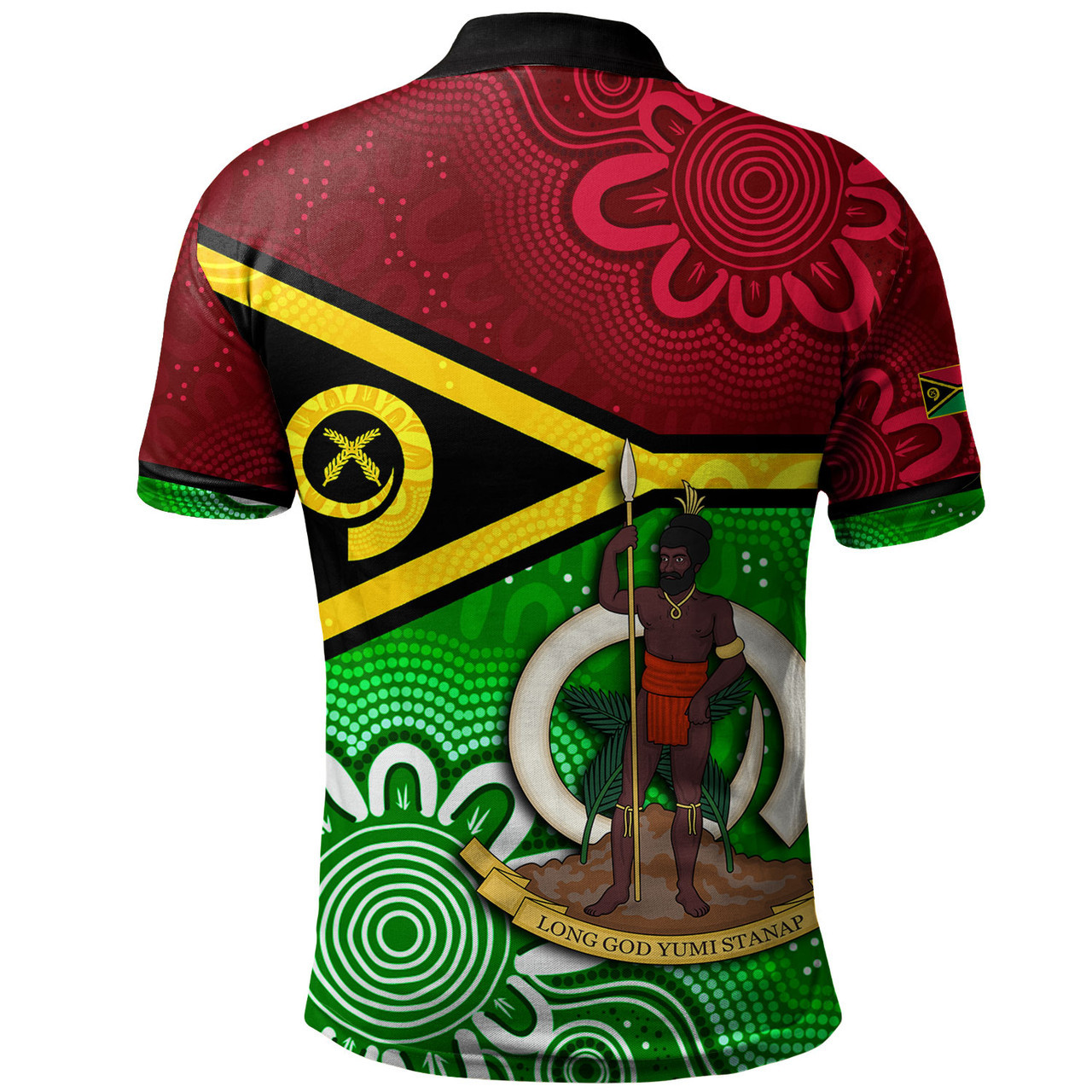 Vanuatu Polo Shirt Custom Vanuatu Seal With Aboriginal Patterns Style