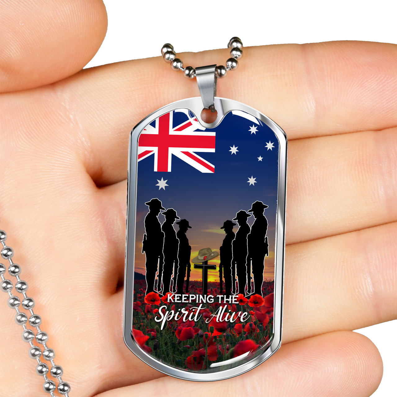 Australia Anzac Day Dog Tag Keeping The Spirit Alive With Australia Flag