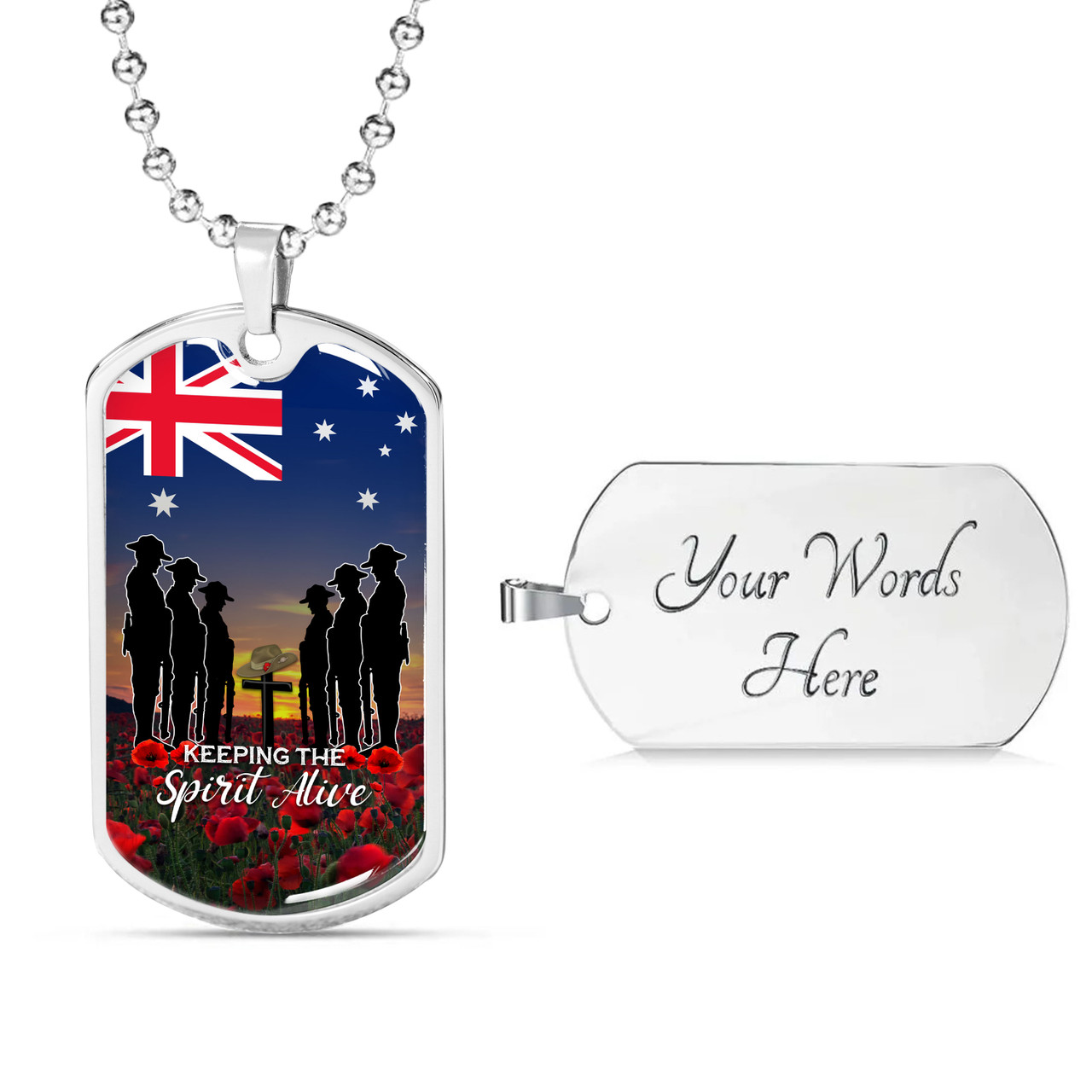 Australia Anzac Day Dog Tag Keeping The Spirit Alive With Australia Flag