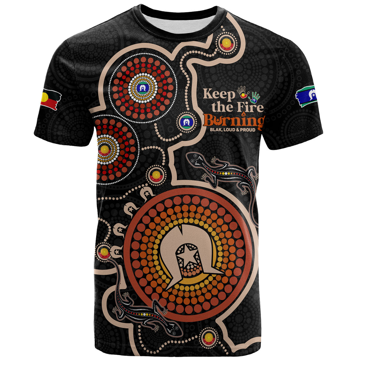 Australia T-Shirt Aboriginal Dot Art Inspired Naidoc Week Keep The Fire ...