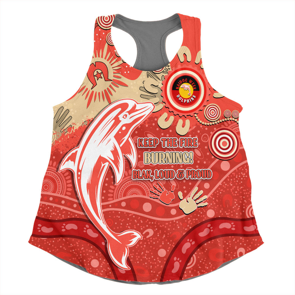 Redcliffe Dolphins Women Racerback Singlet Aboriginal Indigenous Naidoc ...