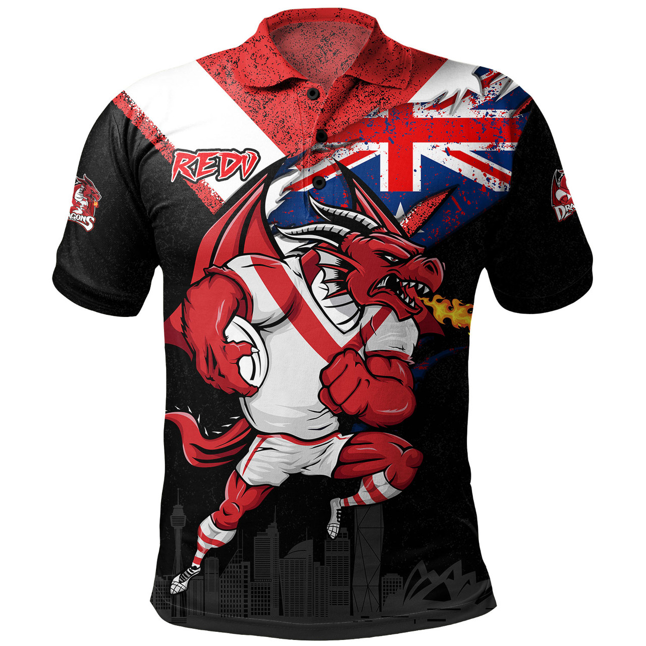 St. George Illawarra Dragons Polo Shirt Custom For Die Hard Fan ...