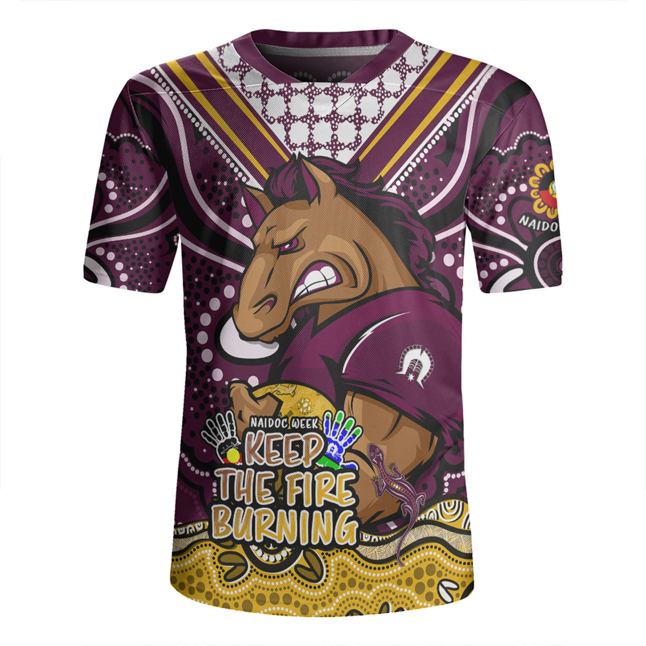 Brisbane Broncos Rugby Jersey Aboriginal Inspired Naidoc Week Custom ...