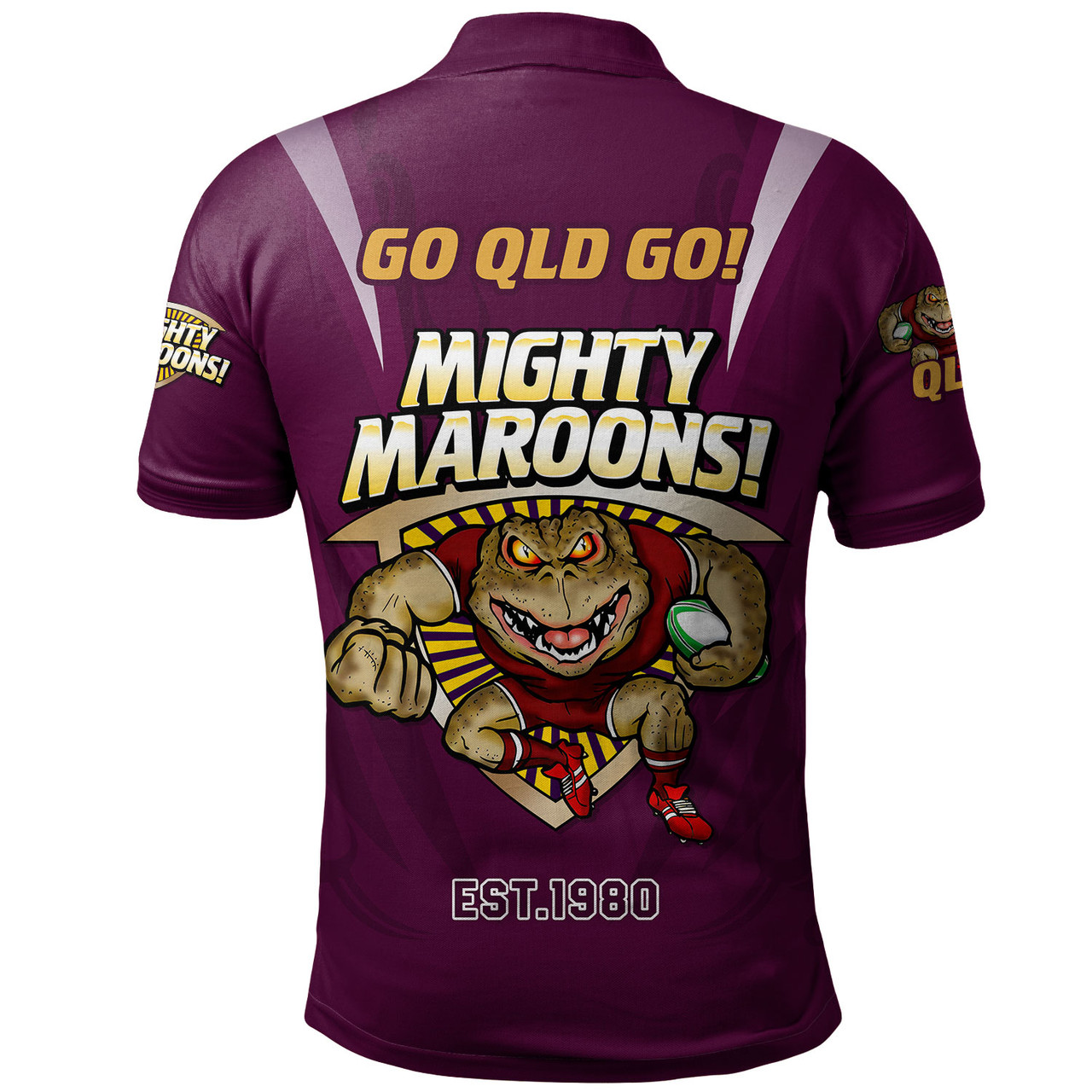 Queensland Maroons Polo Shirt Custom State Of Origin 2024 Passionate ...