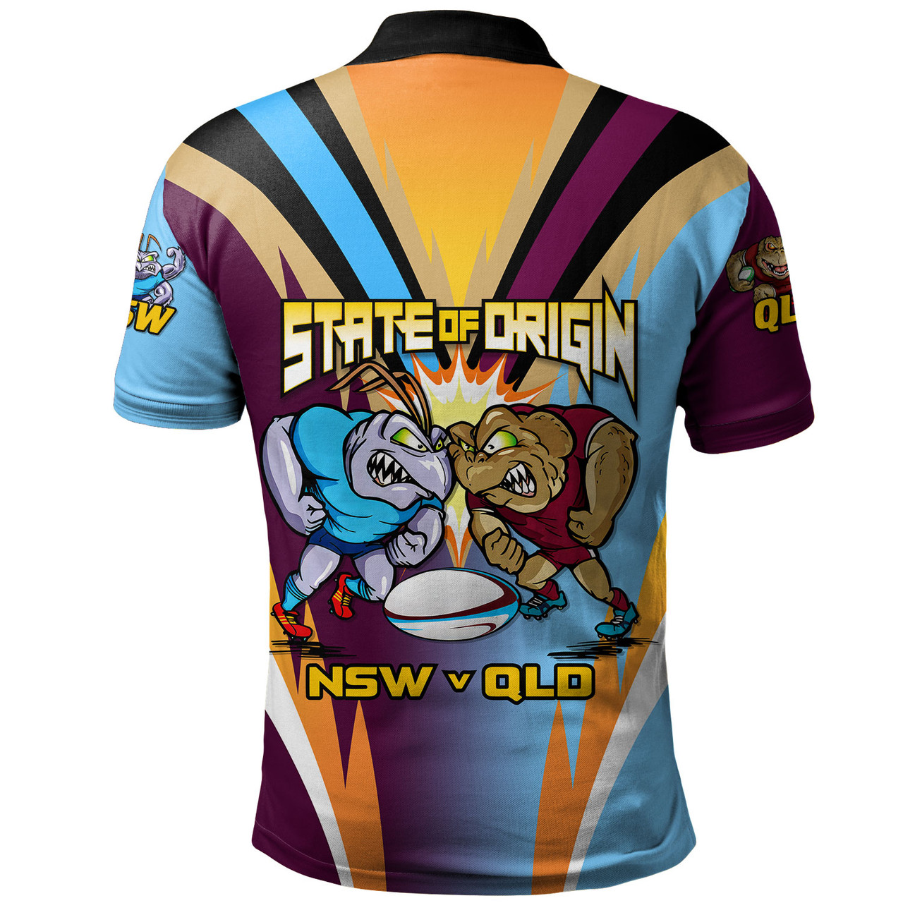 Queensland Maroons Polo Shirt Custom State Of Origin 2024 Passionate ...