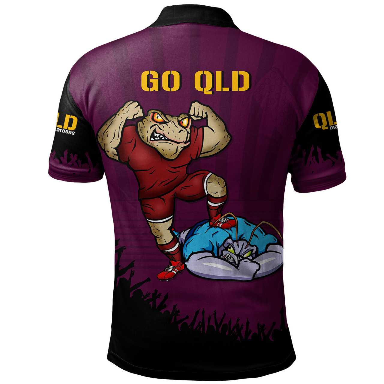 Queensland Maroons Polo Shirt Custom State Of Origin 2024 Go Mighty QLD ...