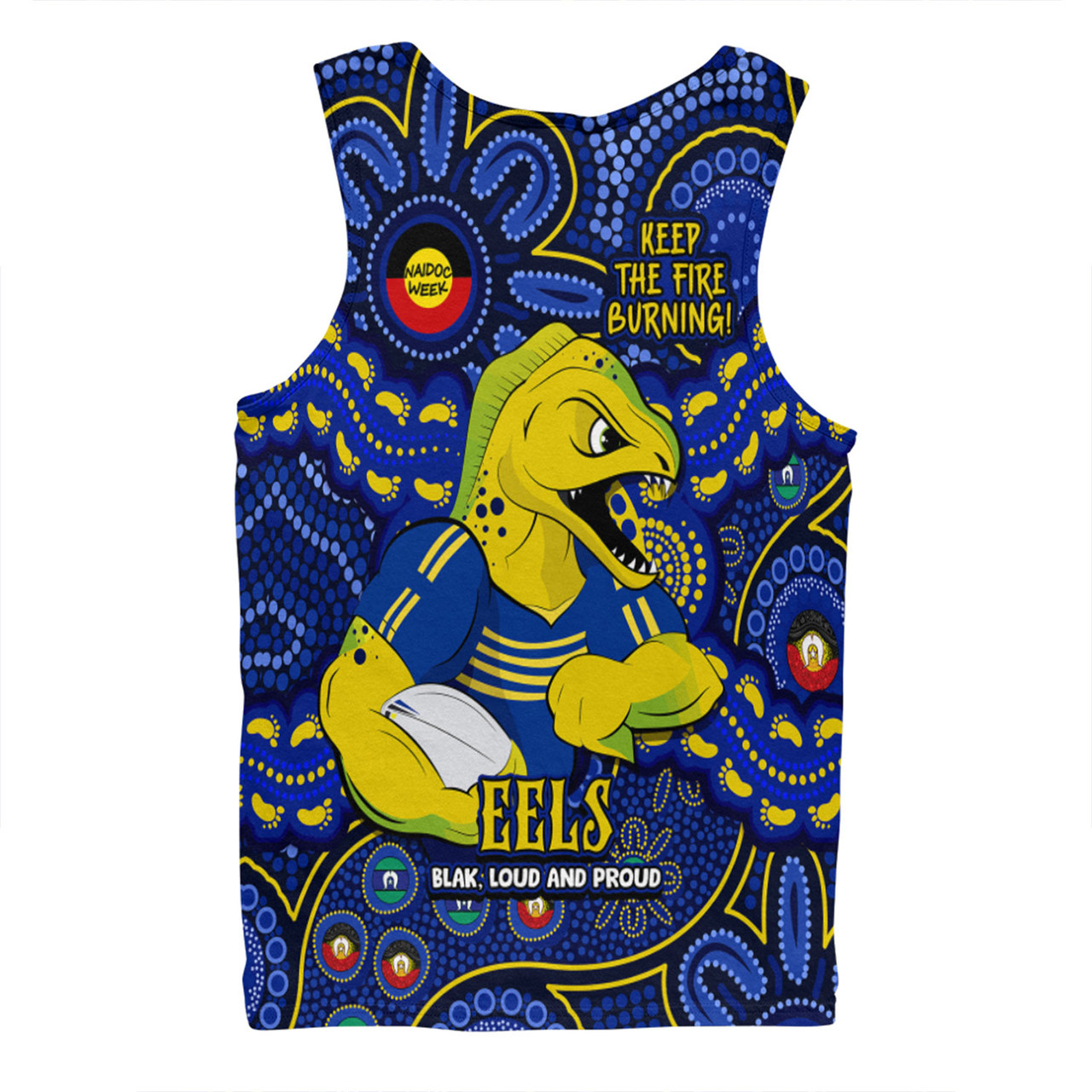 Parramatta Eels Men Singlet Custom Naidoc Week 2024 Aboriginal Pattern ...