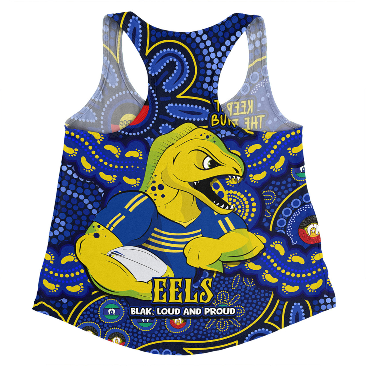 Parramatta Eels Women Racerback Singlet Custom Naidoc Week 2024 ...