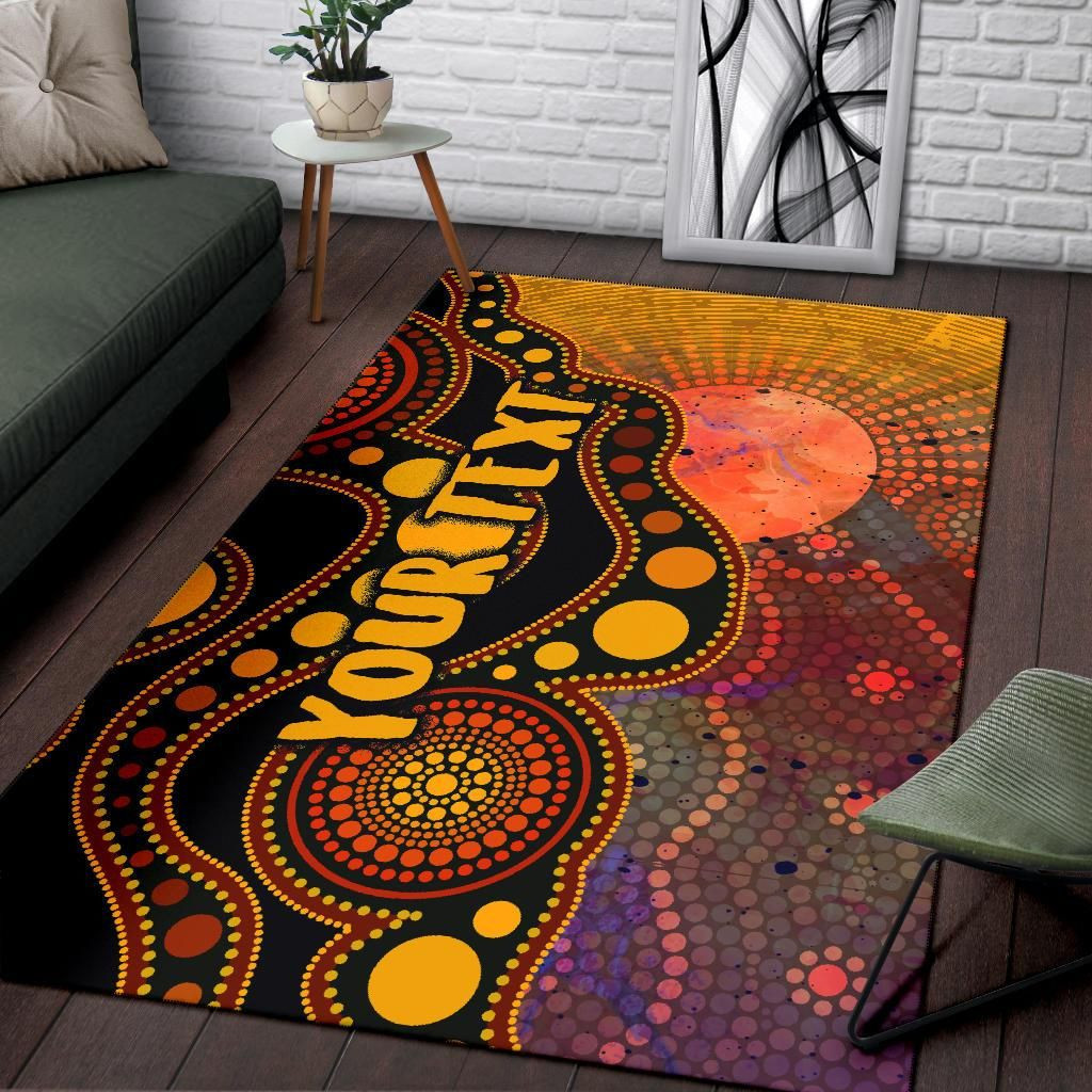 [Custom] Australia Aboriginal Area Rug - Australia Indigenous Flag ...