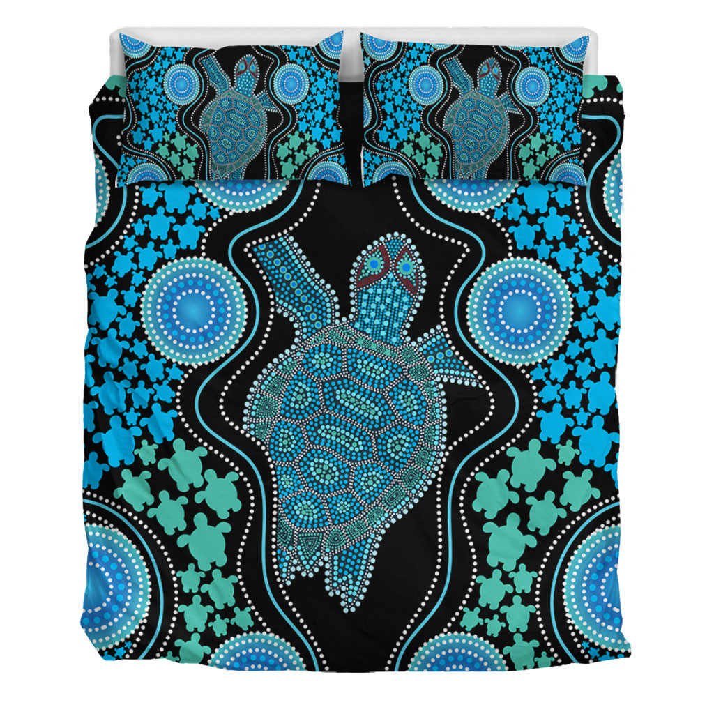 Australia Bedding Set Aboriginal Art Turtles Inspired