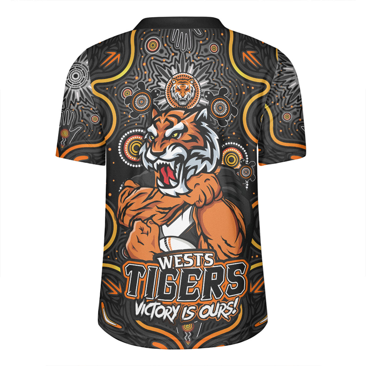 Wests Tigers Rugby Jersey Aboriginal Pattern Inspired Victory Is Ours