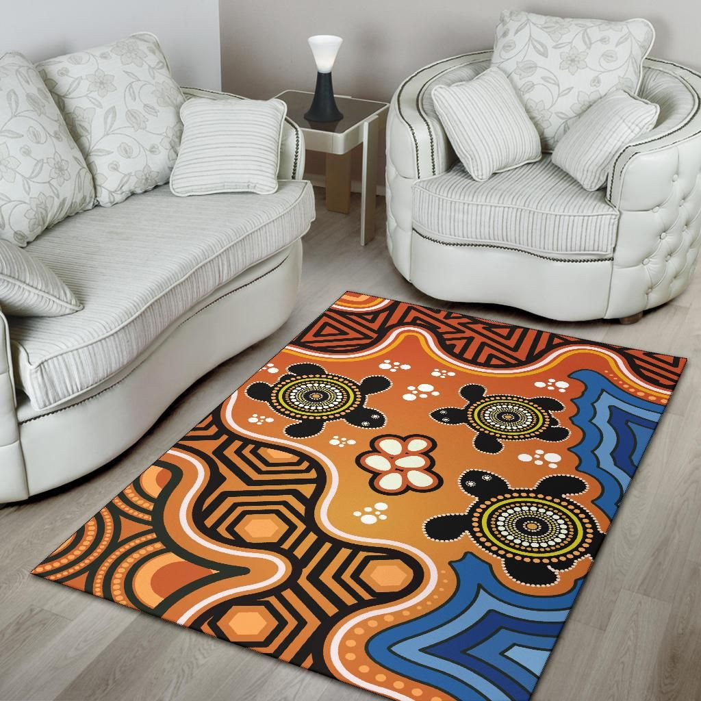 Australia Aboriginal Area Rug - Indigenous Art Patterns Ver04