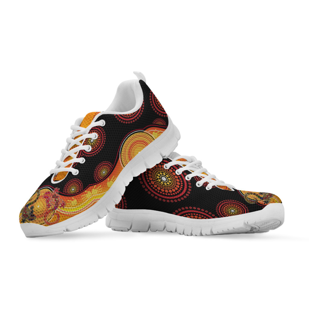 Australia Aboriginal Inspired Sneakers Couple Aboriginal Inspired Lizards