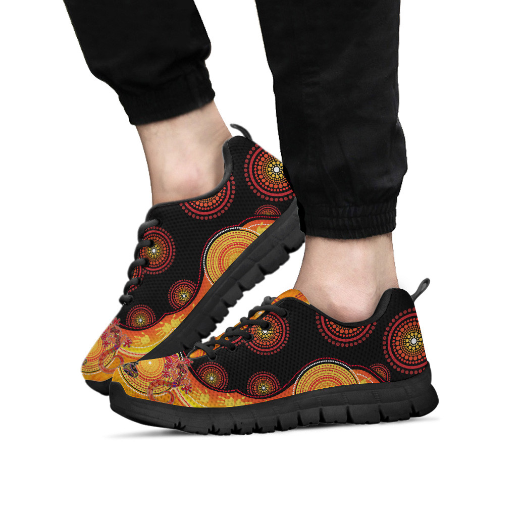 Australia Aboriginal Inspired Sneakers Couple Aboriginal Inspired Lizards