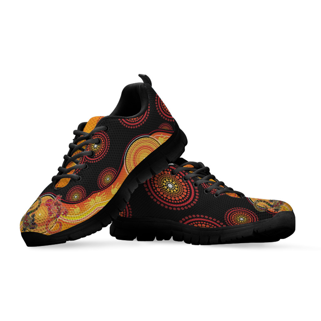 Australia Aboriginal Inspired Sneakers Couple Aboriginal Inspired Lizards