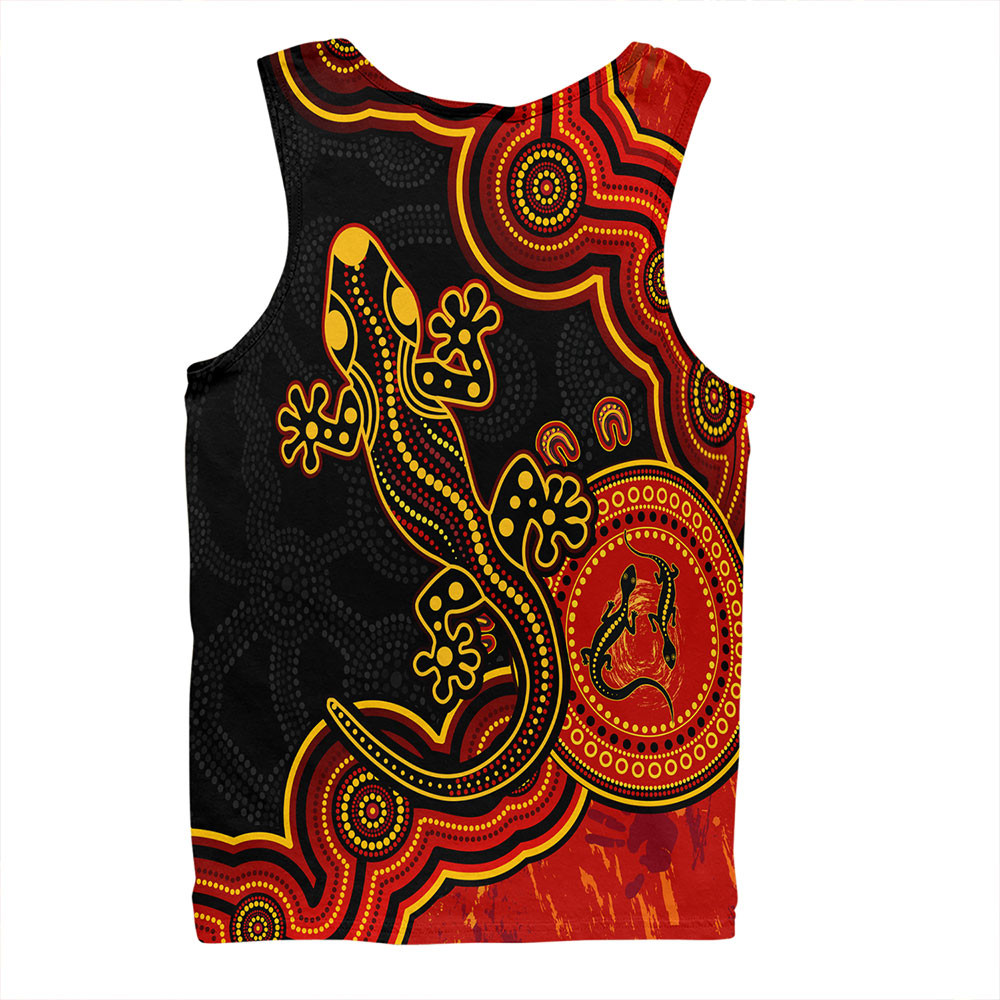 Australia Men Singlet Aboriginal Lizard Dreaming Outback